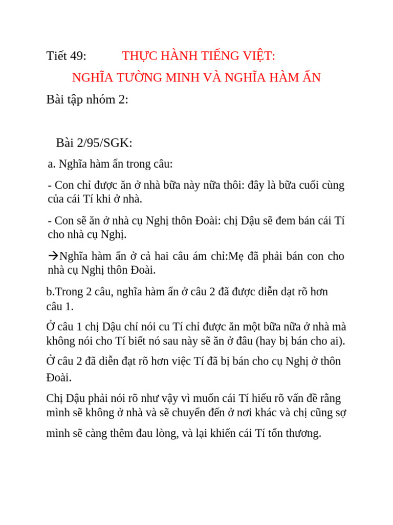 Nhóm 2 THTV NG Văn | PDF