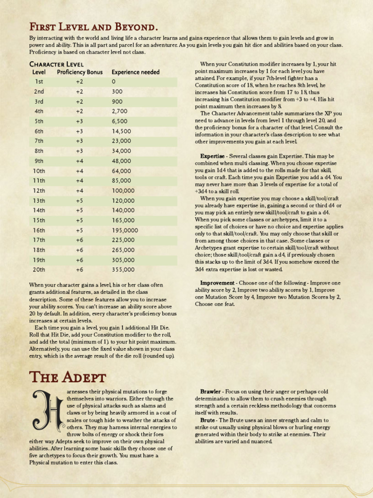 RPG Character Leveling Guide | PDF
