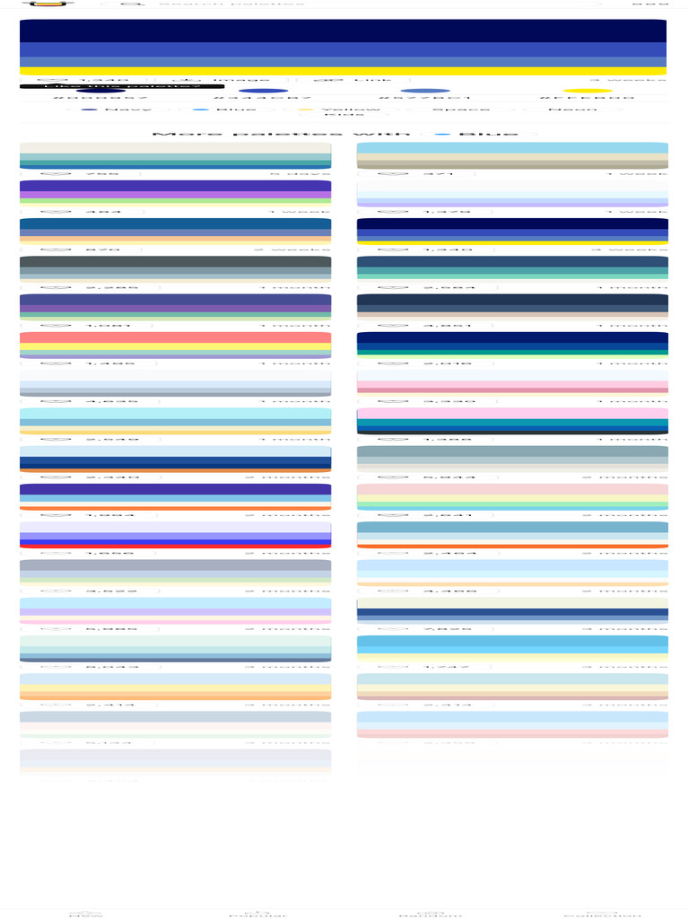 Color Palette #000957 #344CB7 #577BC1 #FFEB00 - Color Hunt | PDF