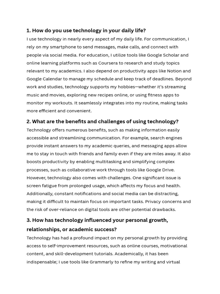 Reflecting on Technology's Impact | PDF | Educational Technology ...