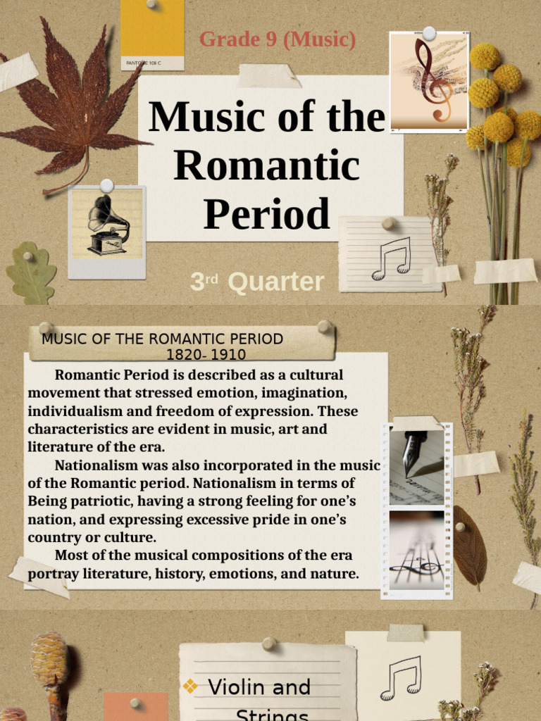 Ilide - Info Music of Romantic Period 3rd Quarter Music 9 PR | PDF ...