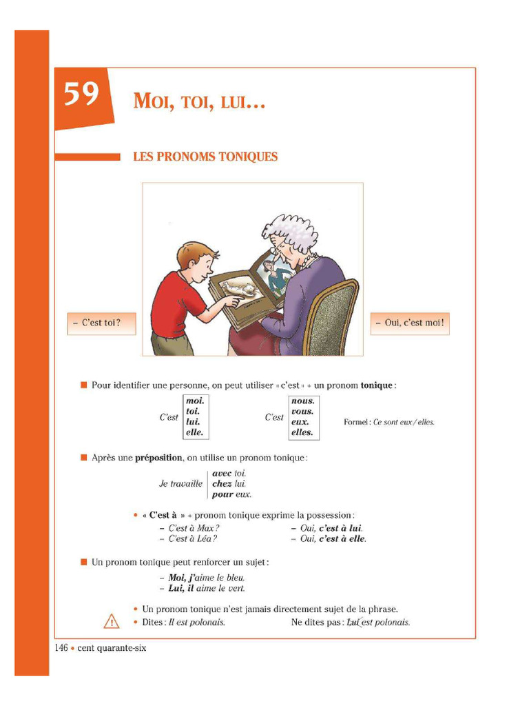 Moi, Toi, Les Pronoms Tonique 146, 147 | PDF