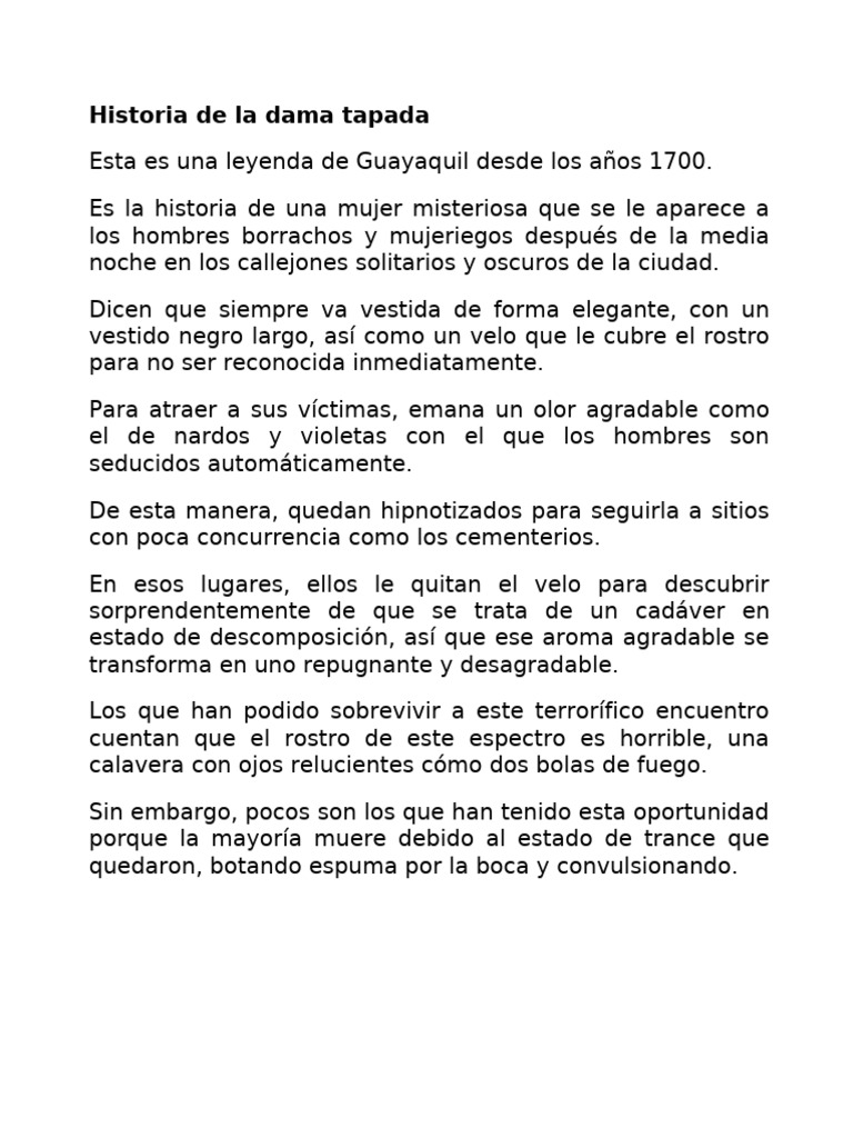 La Dama Tapada | PDF