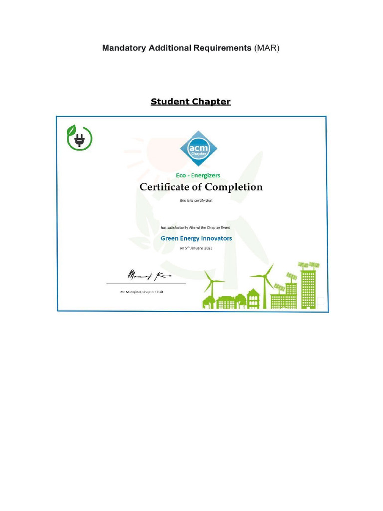 Mandatory Additional Requirements (MAR) 4th Year - Google Docs 34 | PDF