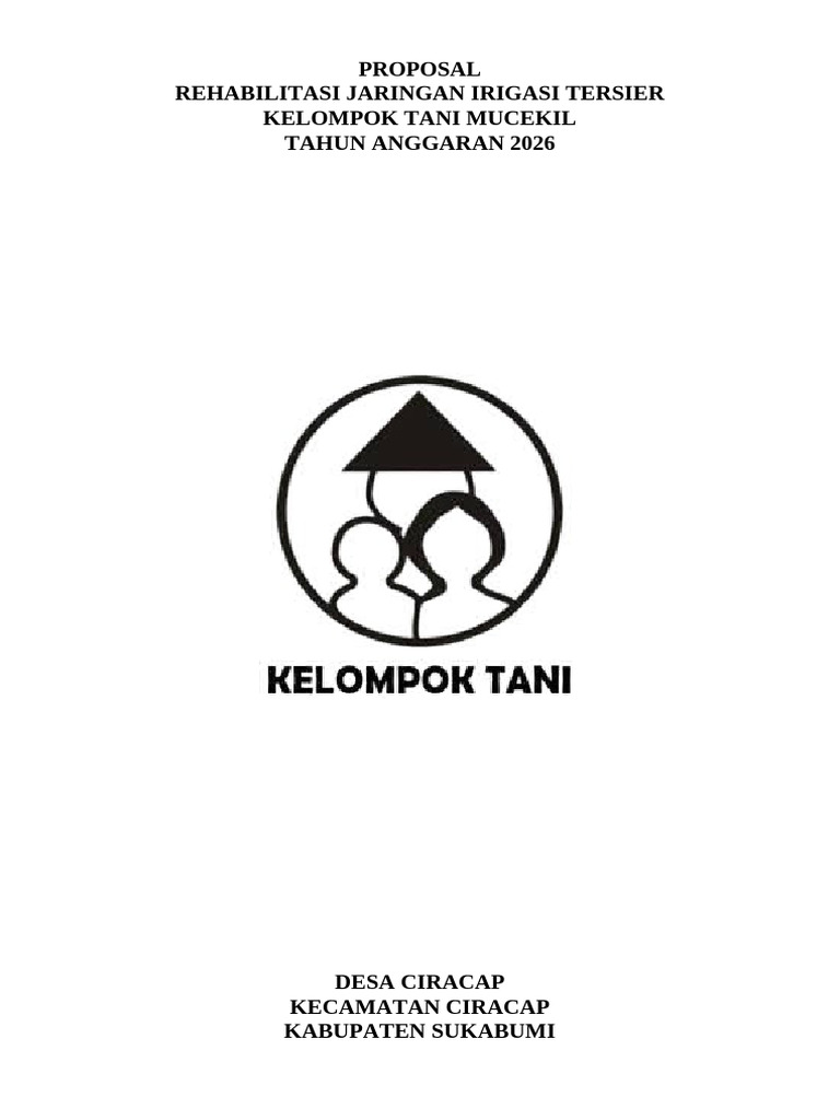 Proposal Rehabilitasi Irigasi Tersier 2026 | PDF