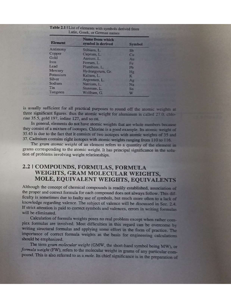 Environmental Chemistry Formulas | PDF