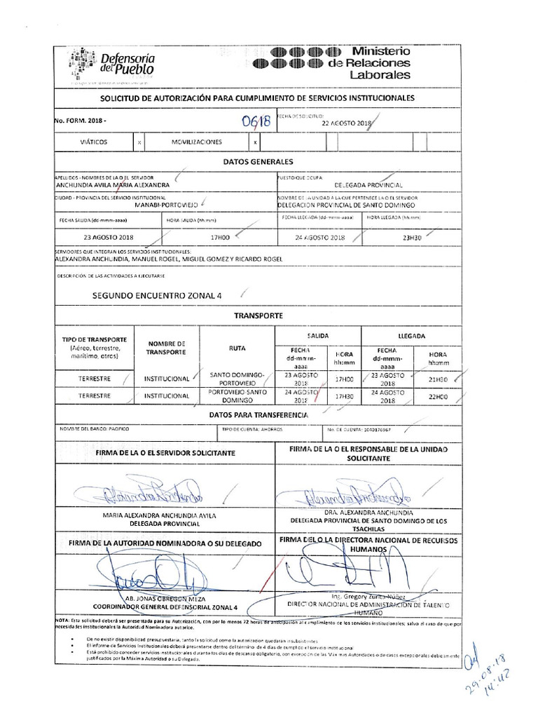 Solicitud 0618 CUR 5076 | PDF