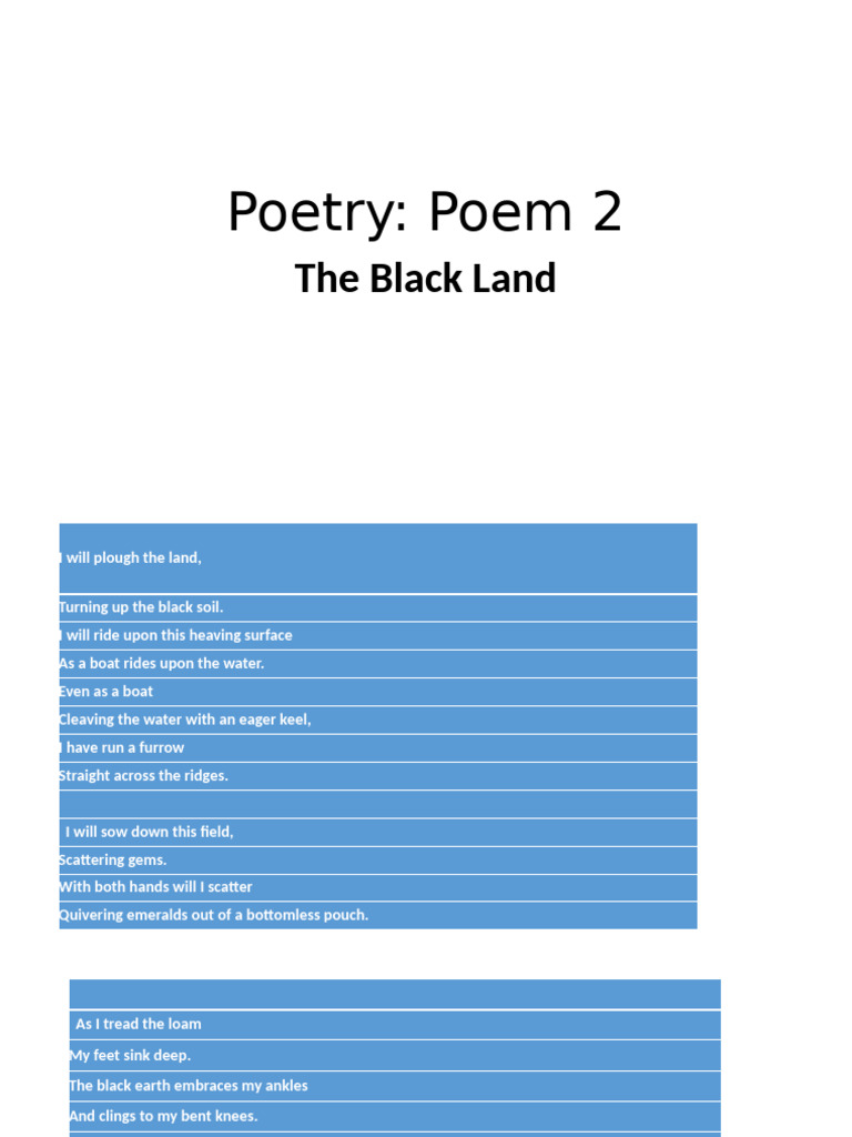 The Black Land Poem | PDF