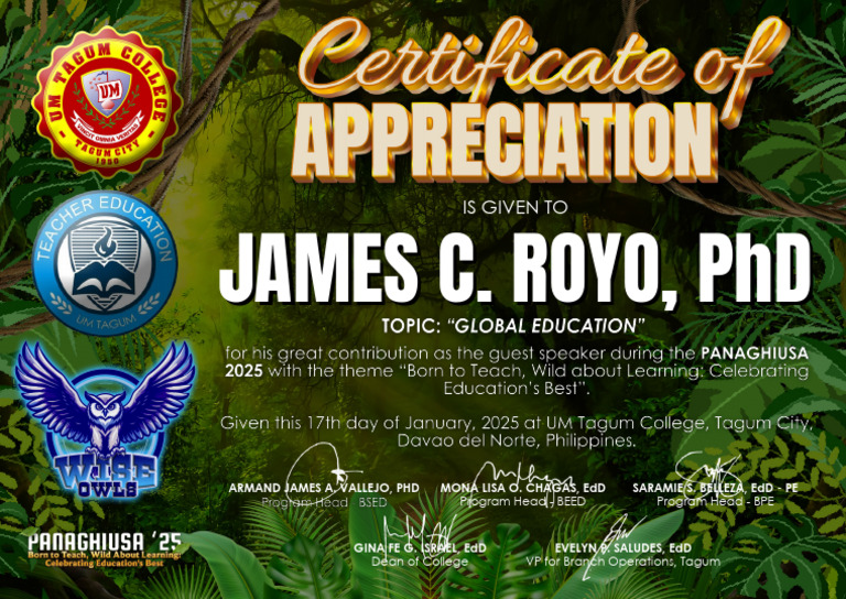 Panaghiusa Cert | PDF