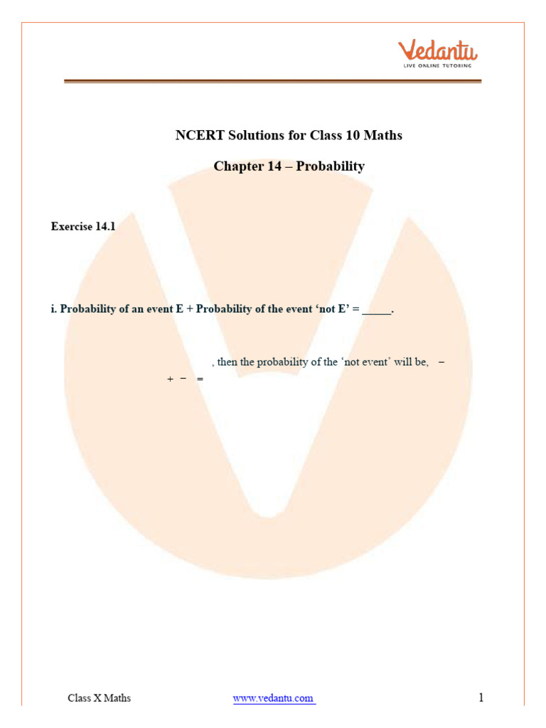Ncert Solutions Class 10 Maths Chapter 15 Probability | PDF | Playing Cards | Mathematics