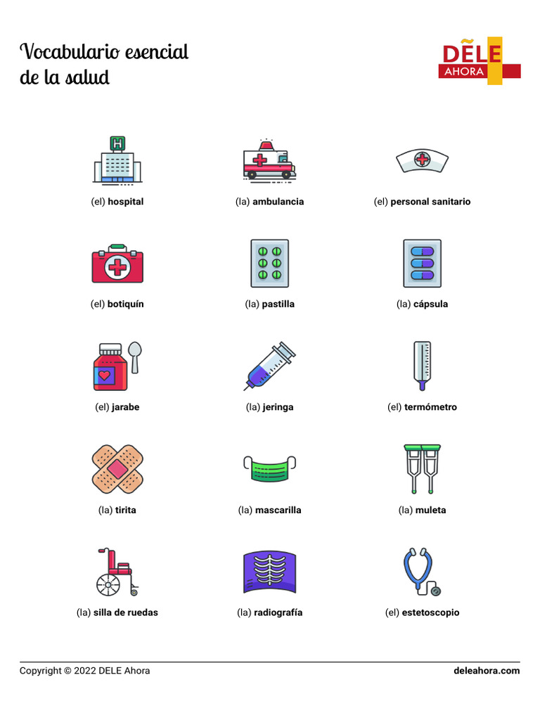 vocabulario-esencial-de-la-salud-imprimible | PDF