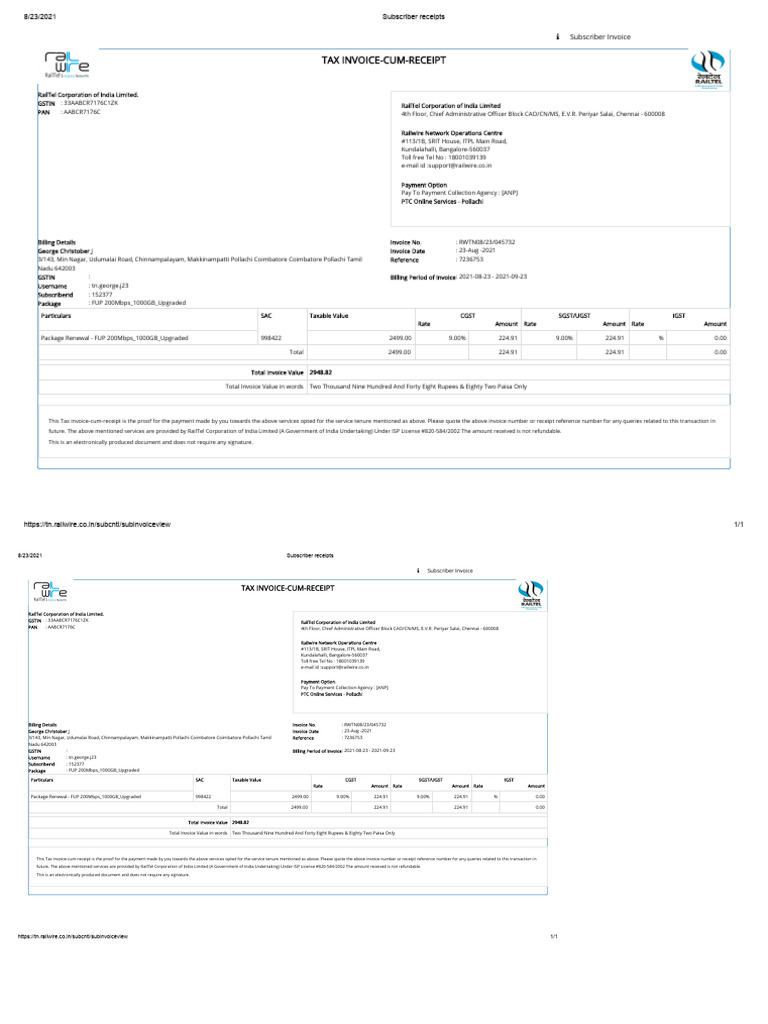 Recharge receipt-July-2021 | PDF | Receipt | Payments