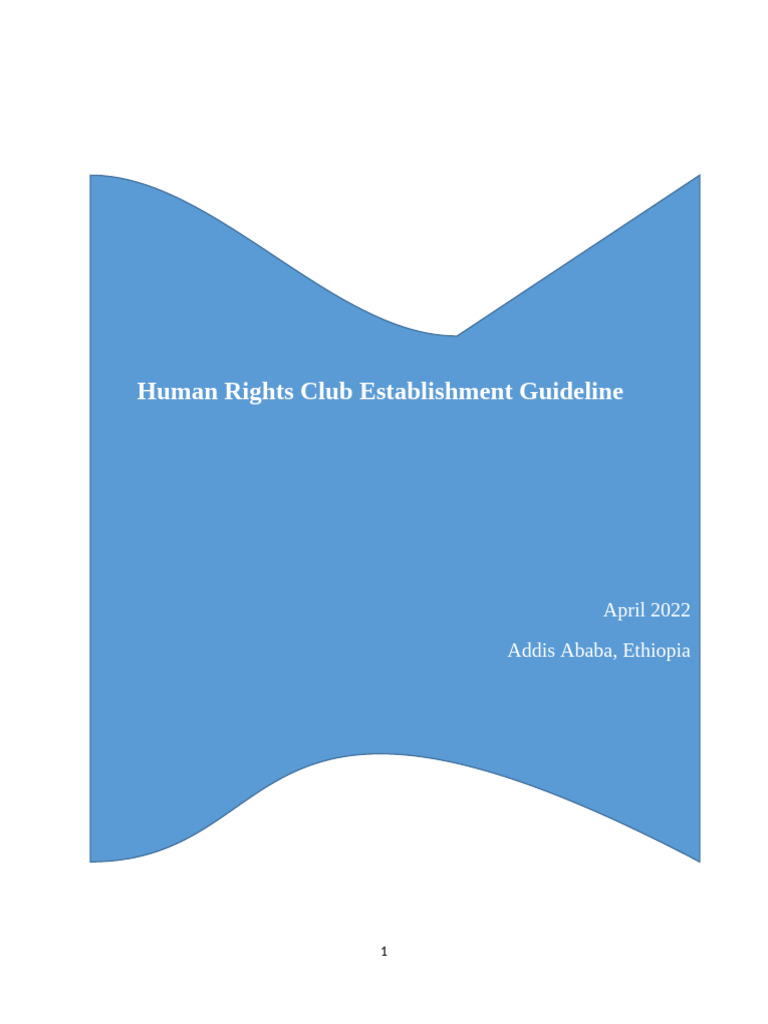 Human Rights Club Establishment Guideline | PDF | Human Rights | Violence