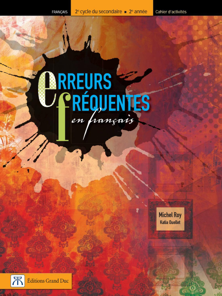 Erreurs FR 4e Secondaire | PDF