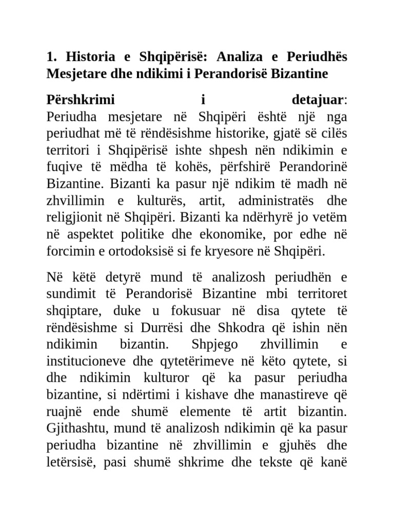 Nje Pjese Nga Historia e Lashte Shqiptare | PDF