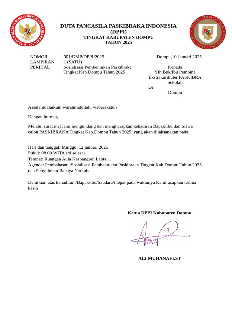 Surat Sosialisasi | PDF