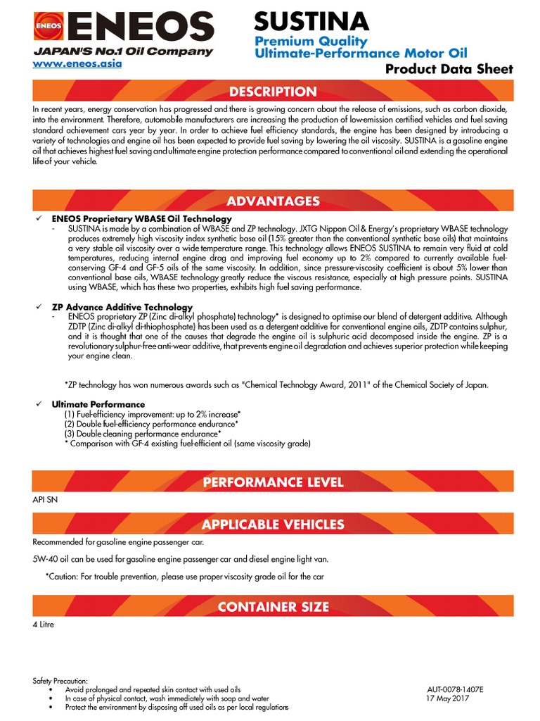 Eneos Pcmo Sustina 1 | PDF
