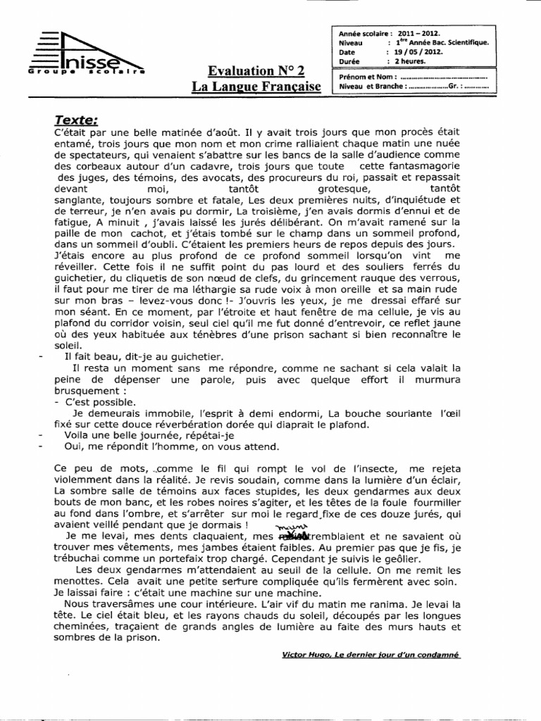 1BAC_Exp_C2_S2_Francais | PDF