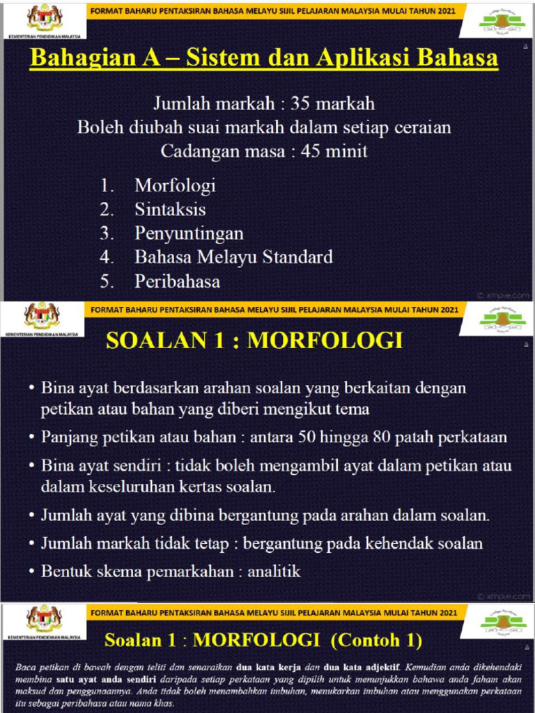 Format SPM Kertas 2 Soalan 1 Hingga 3 | PDF