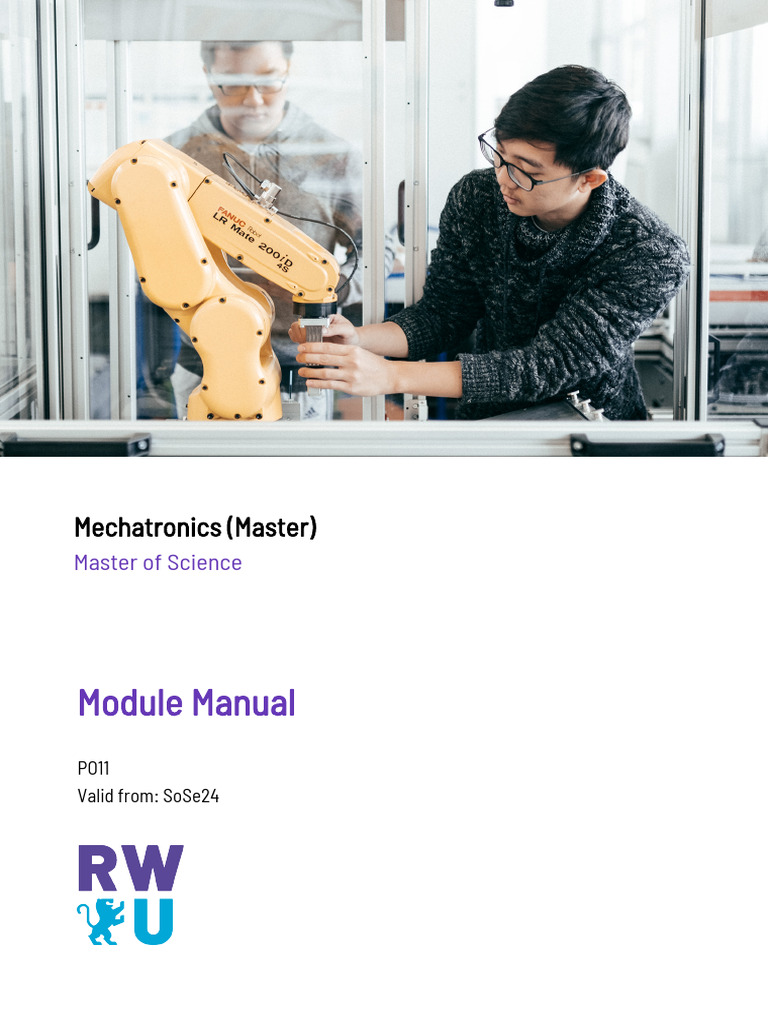 Module Manual SoSe24 Mechatronics M.SC - . | PDF | Equations | Numerical Analysis