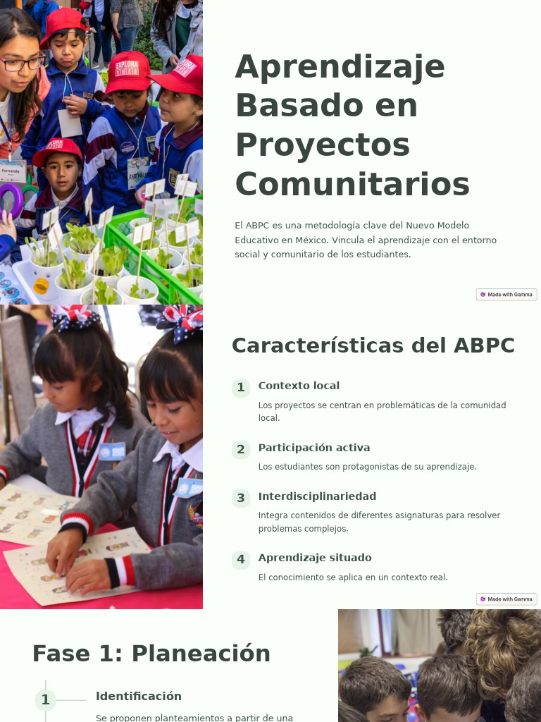 Aprendizaje Basado en Proyectos Comunitarios | PDF | Aprendizaje | Planificación