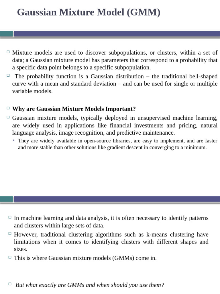 GaussianMixtureModel (GMM) | PDF | Cluster Analysis | Normal Distribution