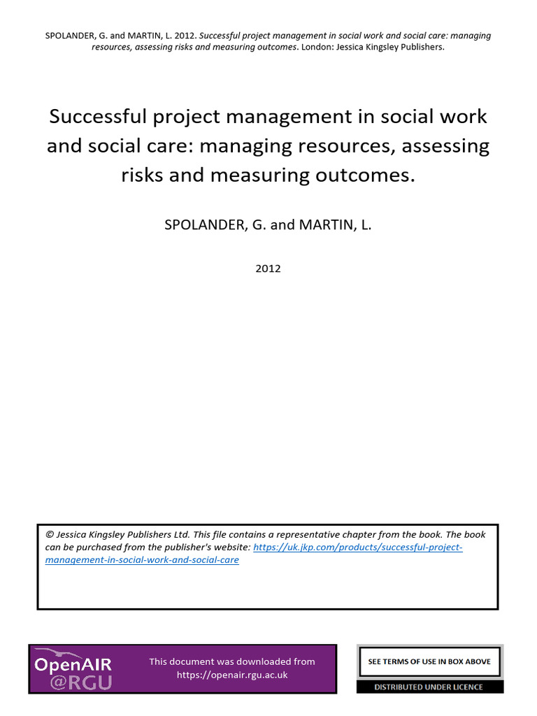 SPOLANDER 2012 Successful Project Management (EXTRACT) | PDF | Project ...