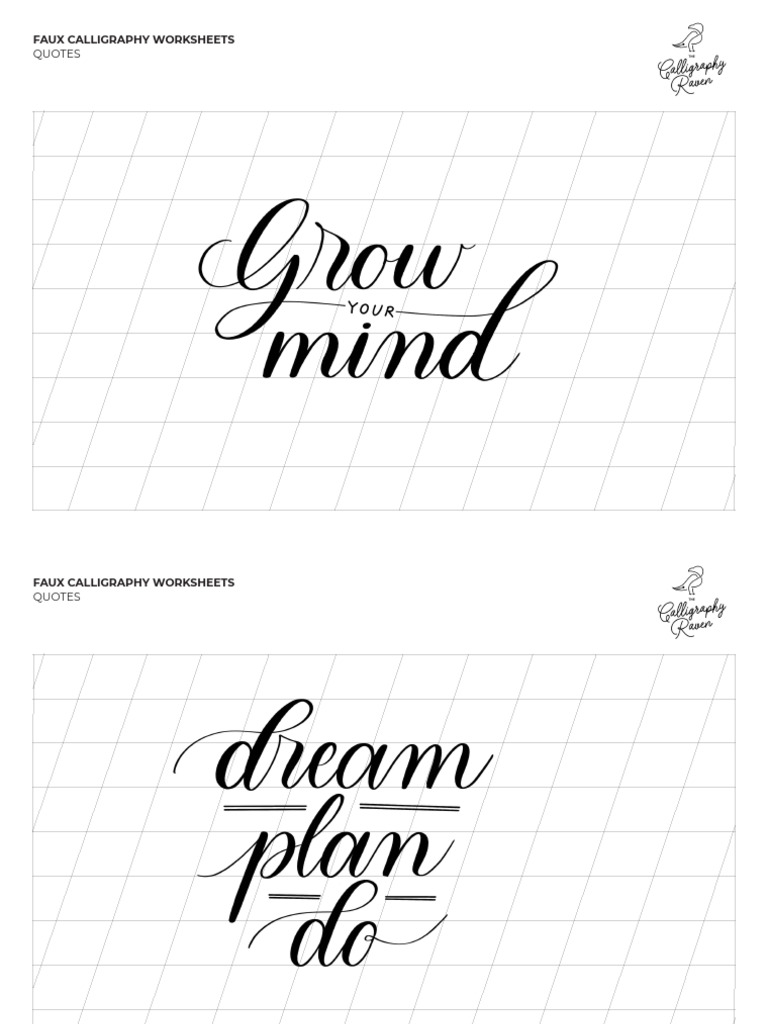 Skillshare - Faux Calligraphy - Quotes | PDF