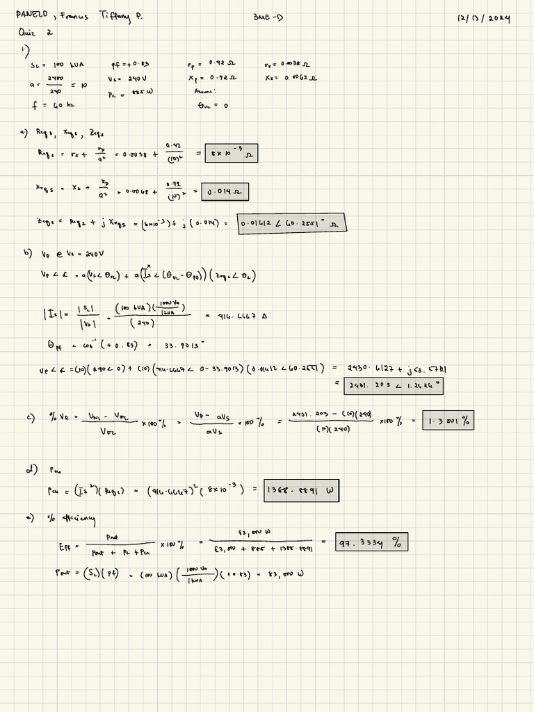 Quiz 2 Question 1 | PDF