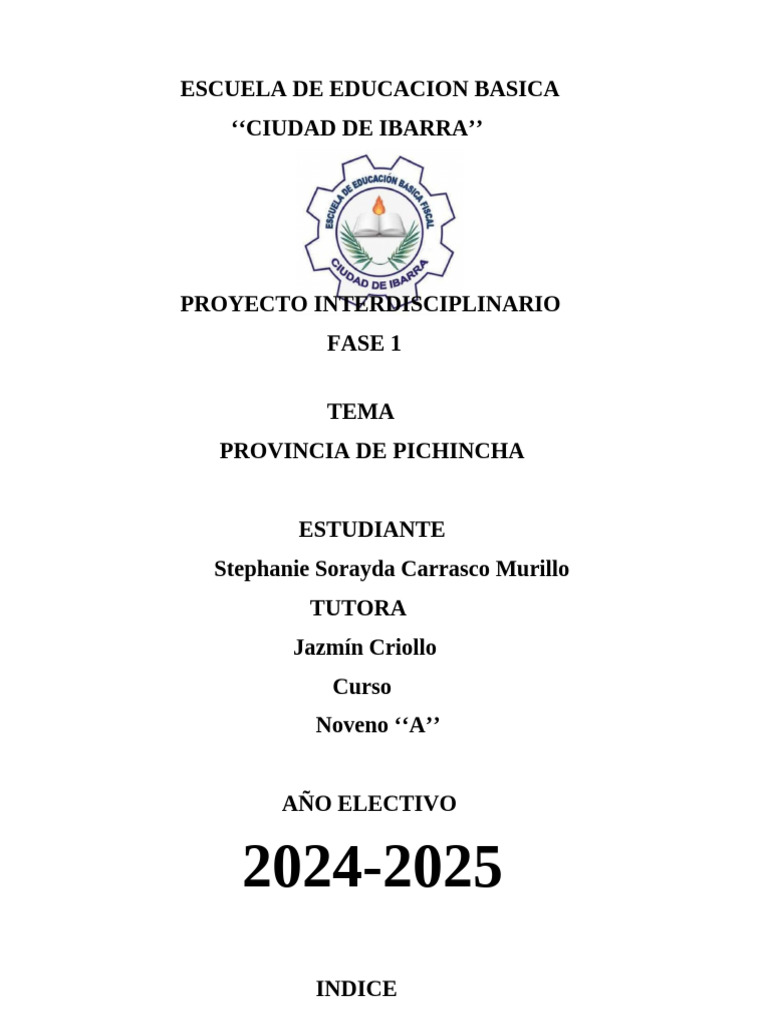 Proyecto Fase 1 | PDF | Ecuador