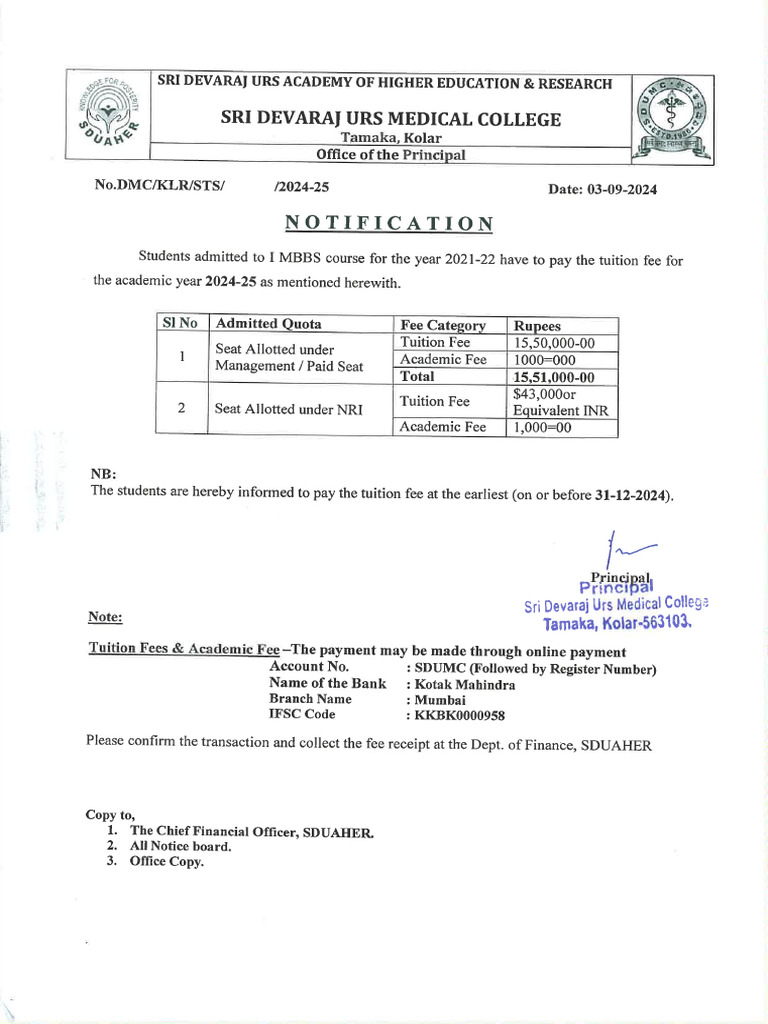 2021-22 Batch Fee Notification 5-9-24 | PDF