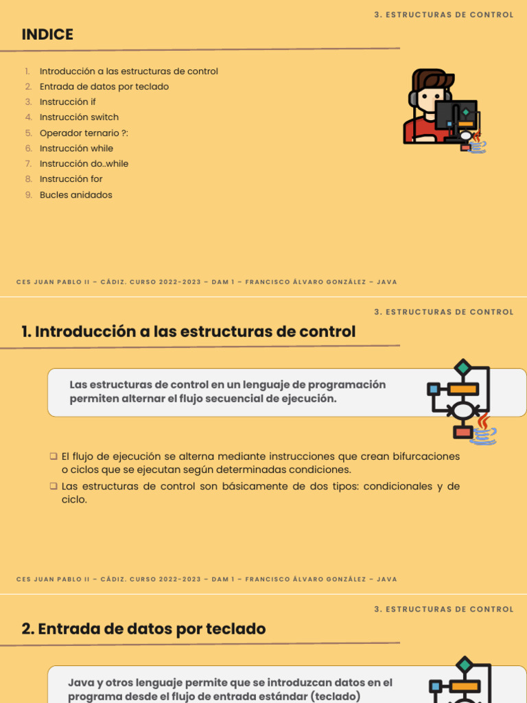 3. Estructuras de control | PDF | Flujo de control | Java (lenguaje de ...