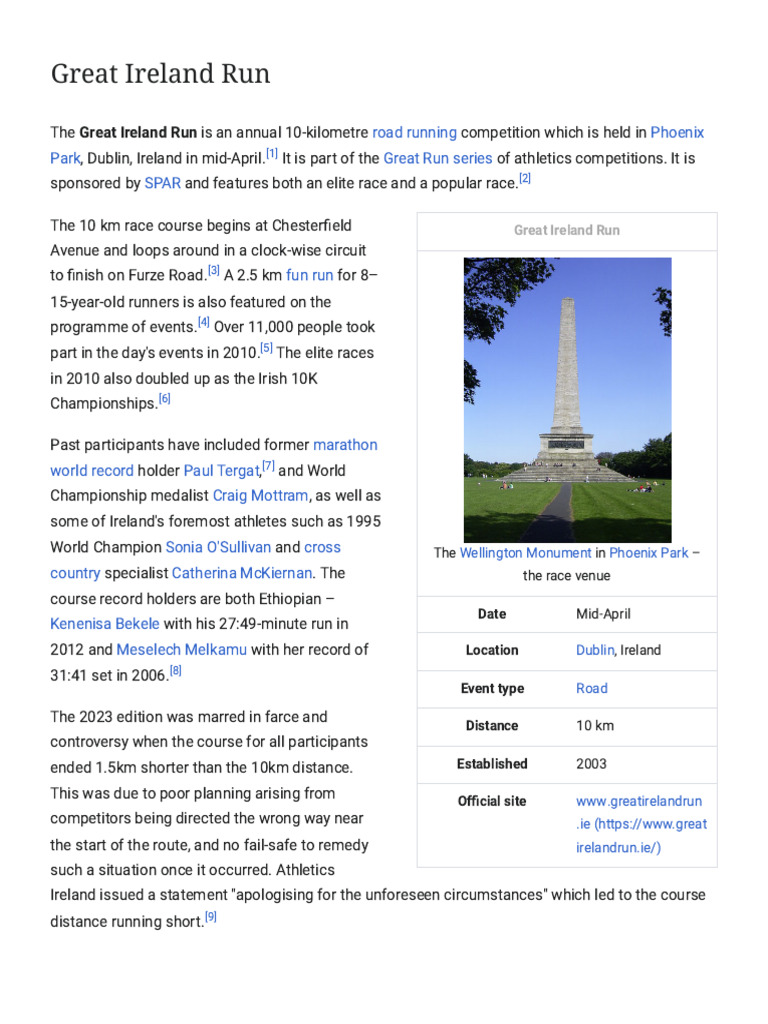 Great Ireland Run - Wikipedia | PDF | Road Running | Running