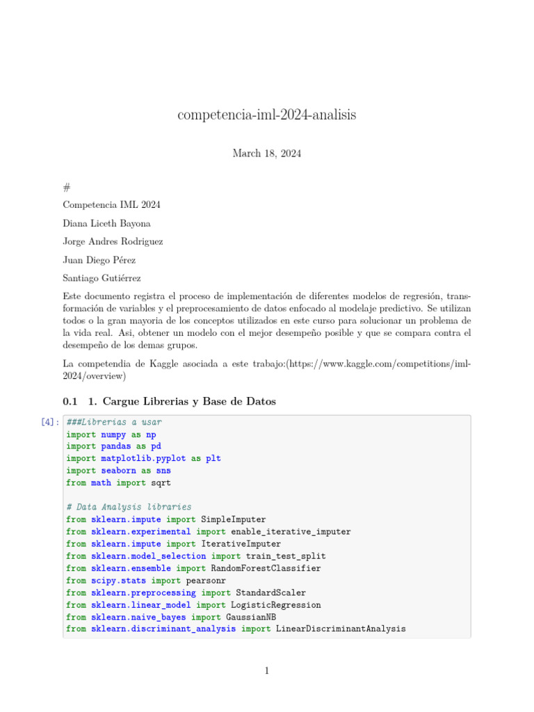 competencia-iml-2024-analisis | PDF | Máquinas de vectores soporte | Algoritmos