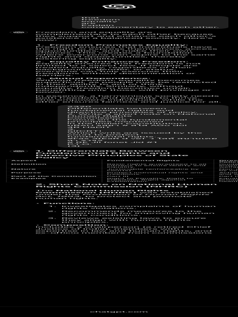 Freedom and Equality Link | PDF