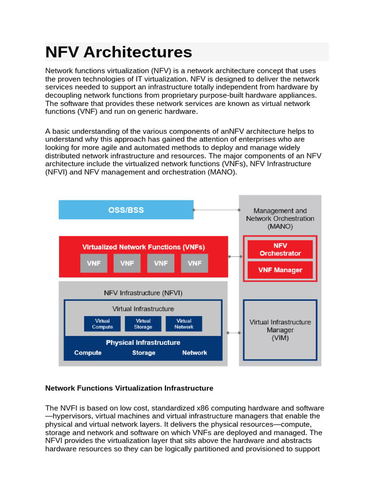 NFV Infrastructures U5 | PDF | Computer Network | Network Architecture
