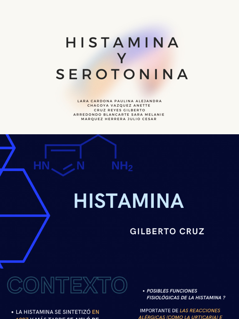 Efectos de Histamina y Serotonina | PDF | Serotonina | Farmacología