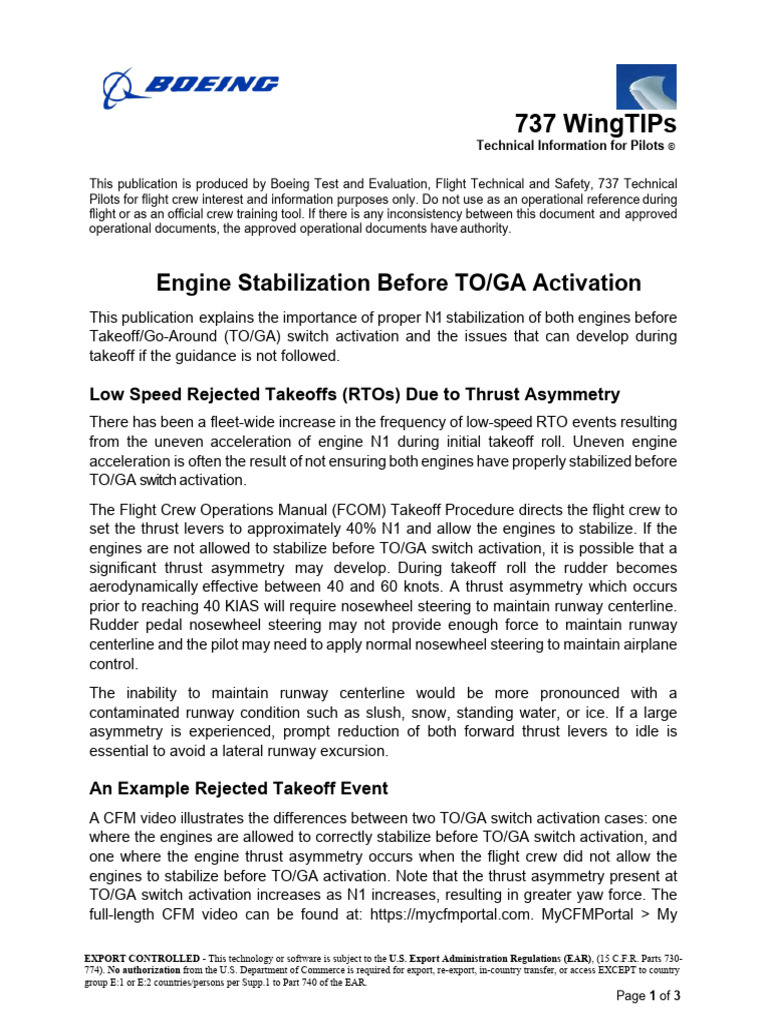 737 Takeoff Thrust Stabilization Guide | PDF | Takeoff | Aviation