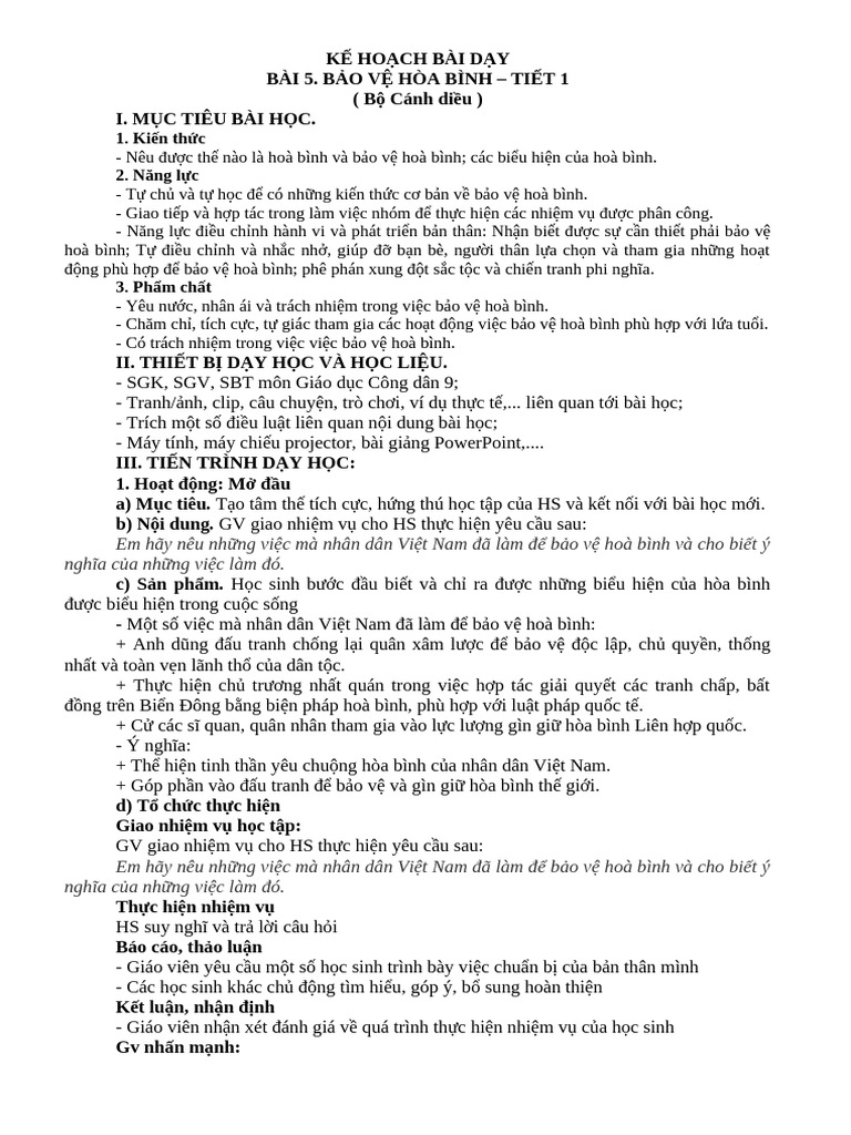 1 - CDV - GDCD 9 - BÀI 5 - So N Tách | PDF