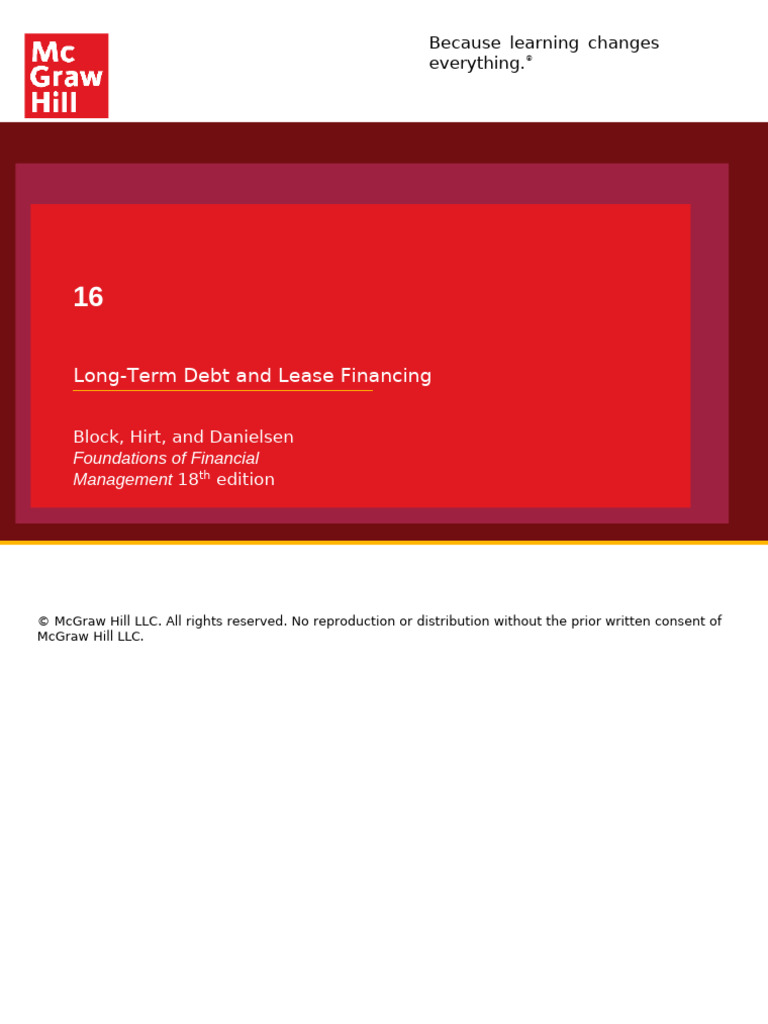 BLOCK 18e Chap016 PPT Accessible | PDF | Bonds (Finance) | Debt