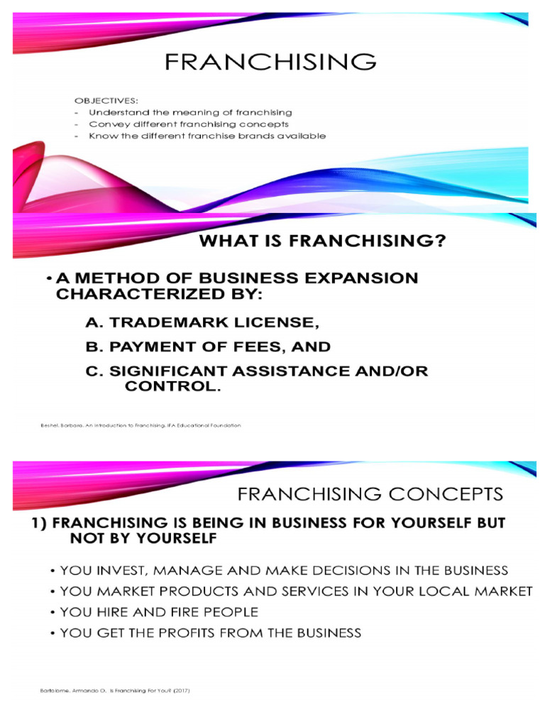 Franchising Concepts | PDF