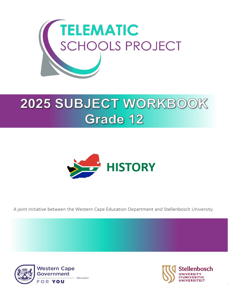 Grade 12 History Workbook 2025 Guide | PDF | Apartheid | Angola