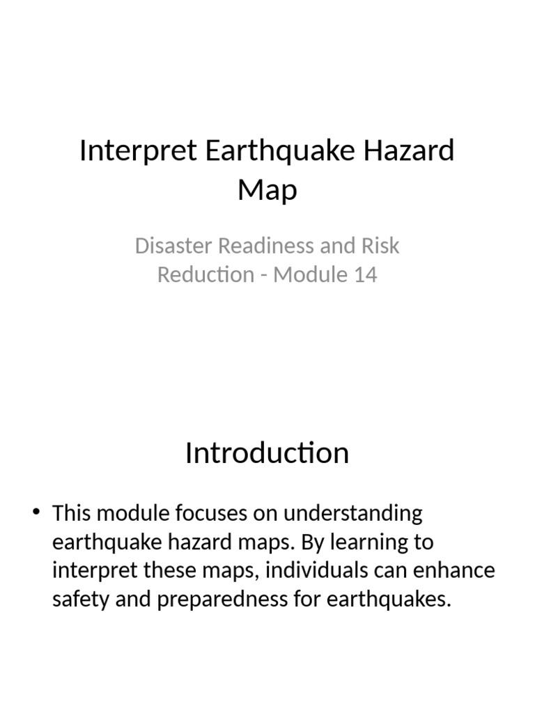 Understanding Earthquake Hazard Maps | PDF