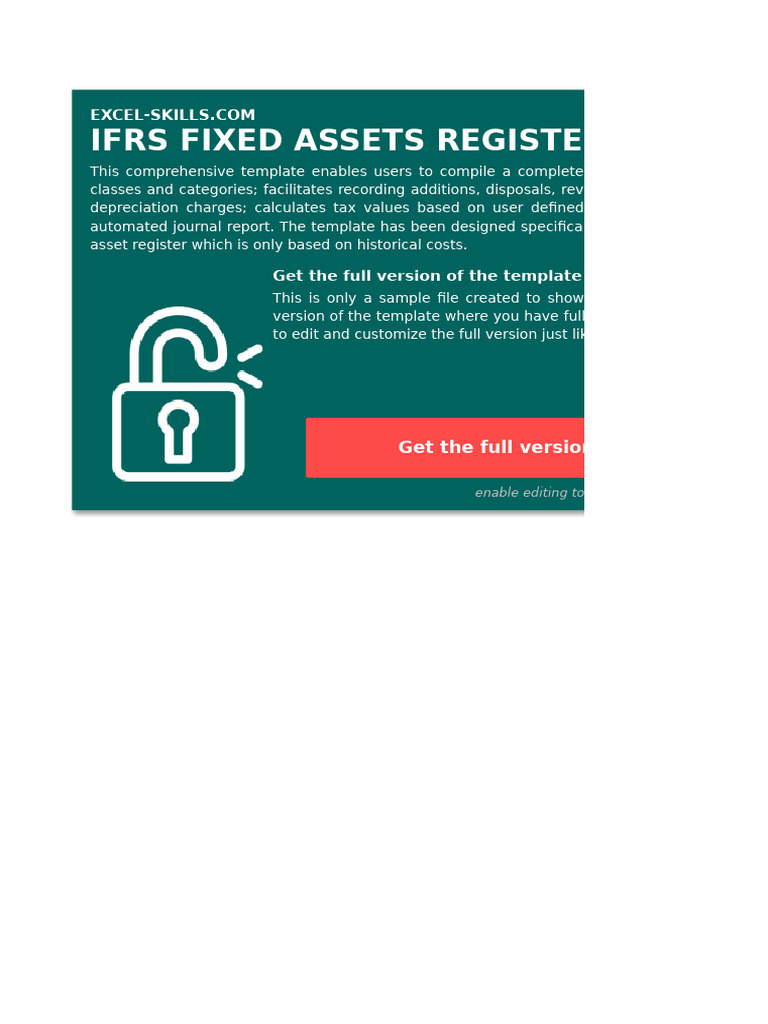 fixed_asset_register_sample | PDF | Depreciation | Book Value