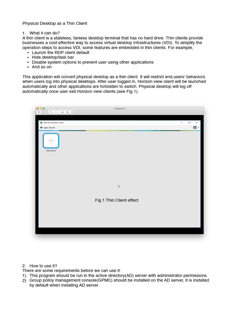 Converting Physical Desktops to Thin Clients | PDF | Group Policy ...