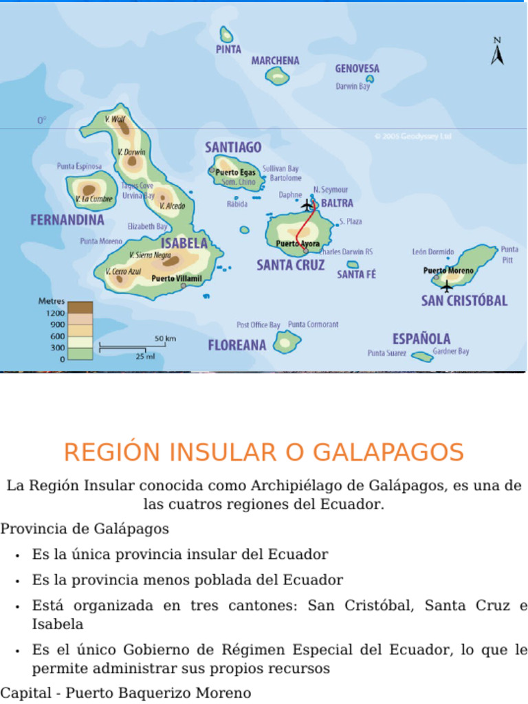 Mapa y Datos de la Región Insular Galápagos | PDF