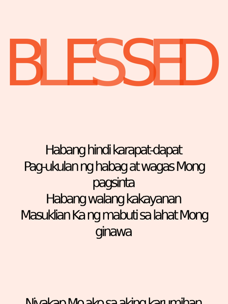 Modern Typography Beatitudes Sermon Church Presentation | PDF