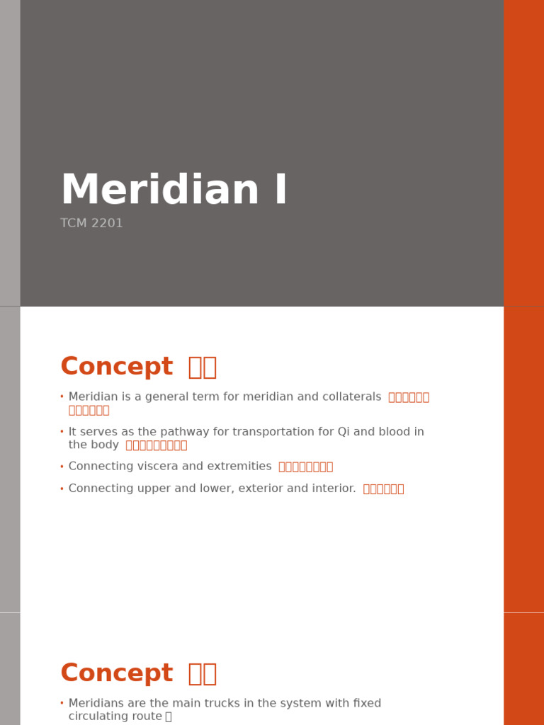 Meridian I | PDF | Meridian (Chinese Medicine) | Anatomical Terms Of ...