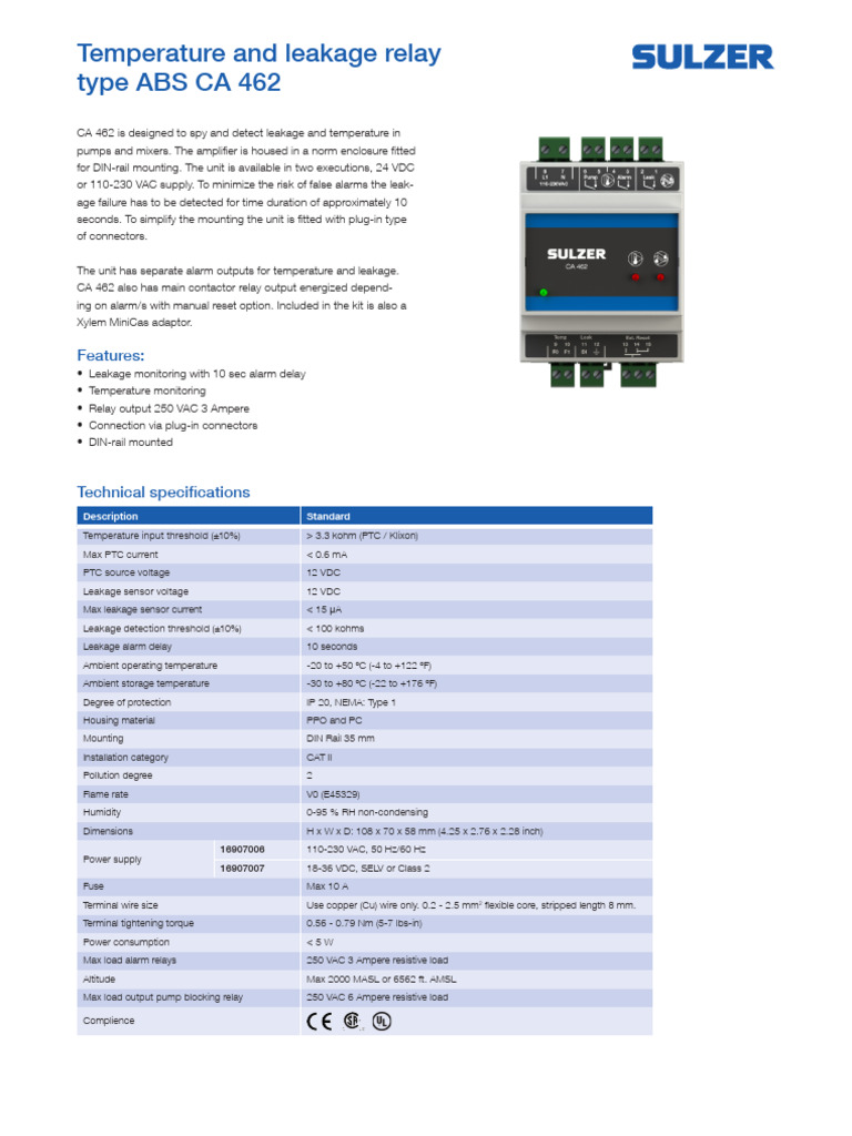 CA 462 Installation Guide | PDF | Relay | Electronic Engineering