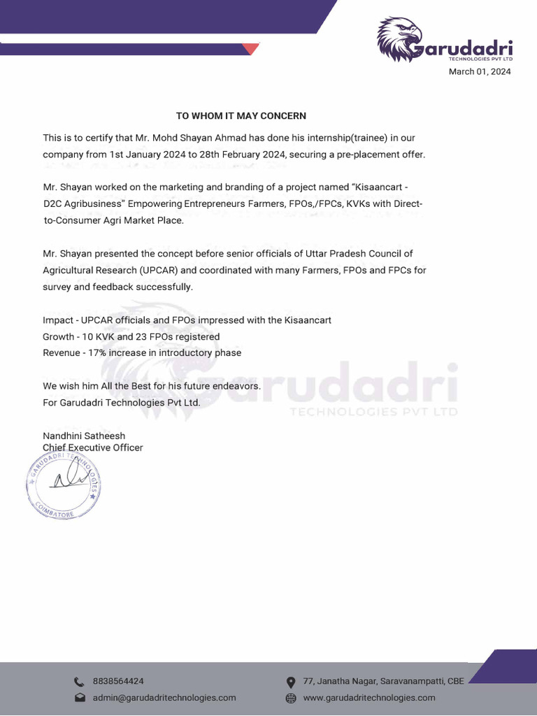 Mohd Shayan Ahmad - Trainee STAMPED | PDF